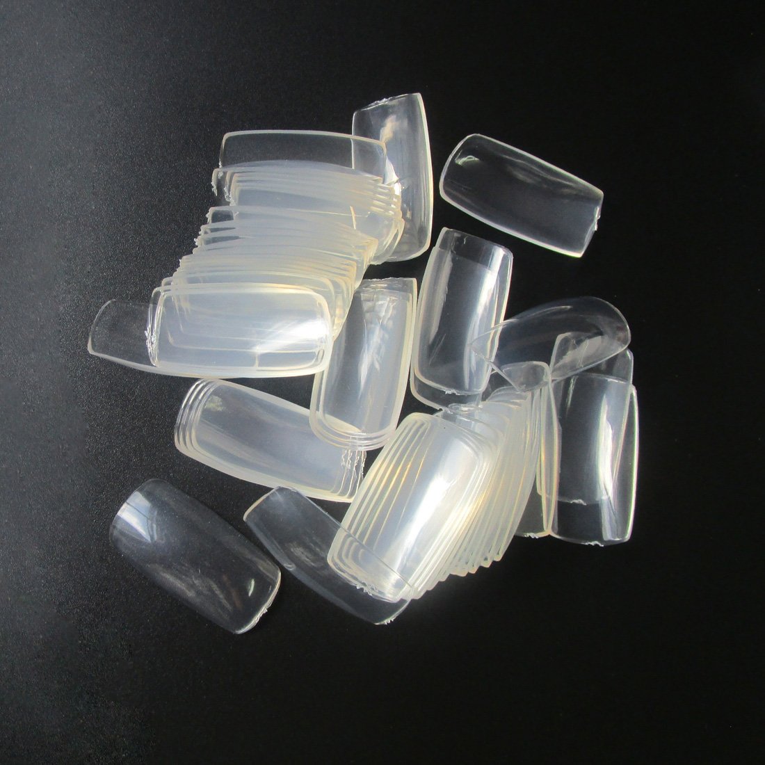 500PCS Clear False Nail Tips Long Full Cover French Acrylic Square Fake ...