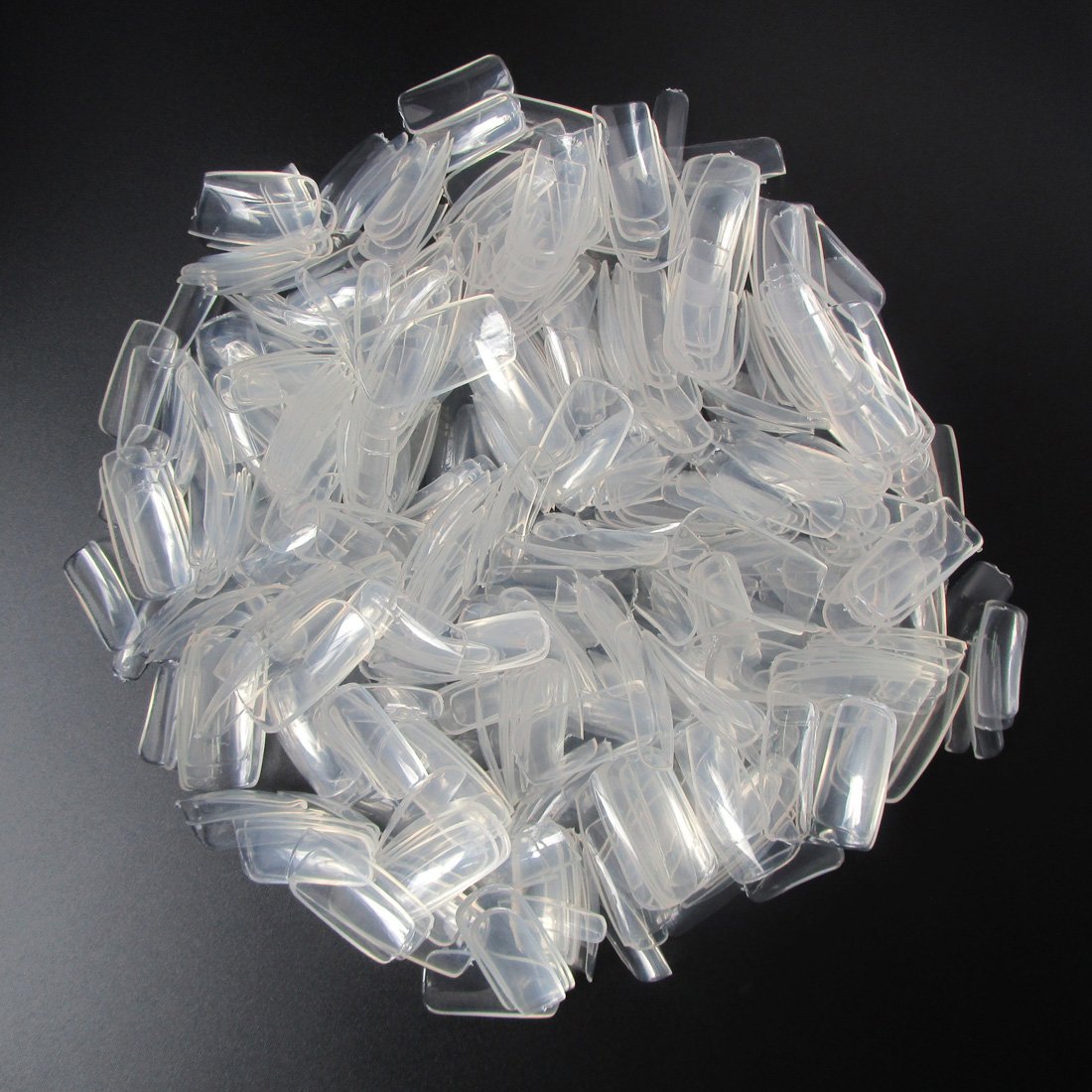 500PCS Clear False Nail Tips Long Full Cover French Acrylic Square Fake ...